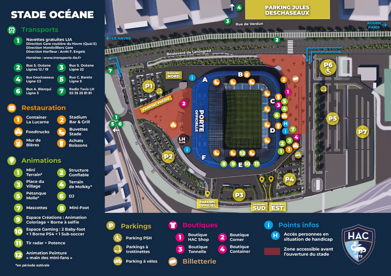 Accès au Stade Océane - Billetterie Officielle du Havre AC